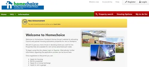 Stockport Homes | Homechoice website - Stockport Homes